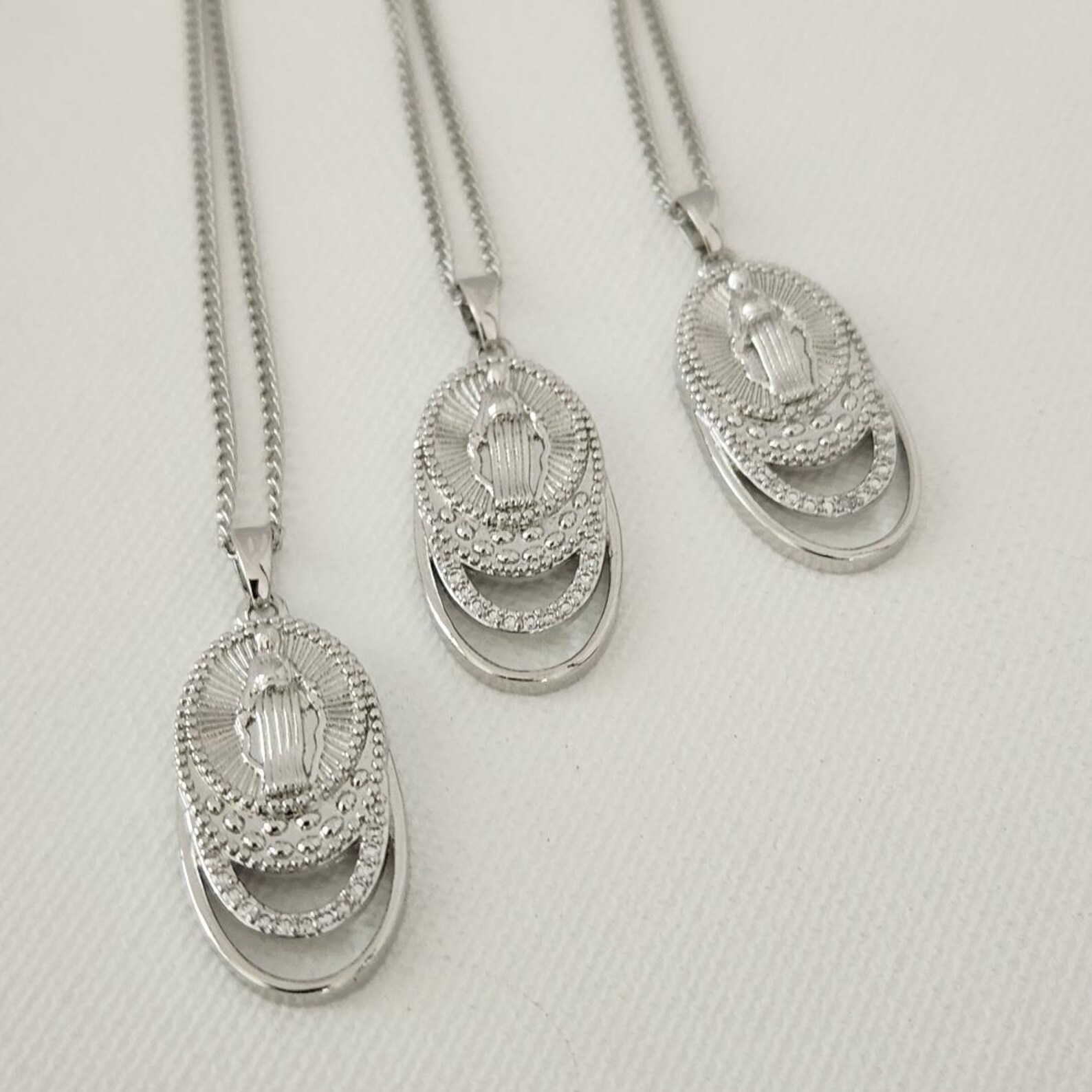 Miraculous Medal Necklace: Sterling Silver, Minimalist Daily Wear ...
