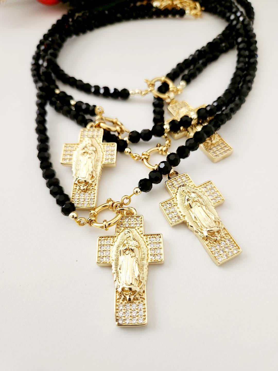 Our Lady Guadalupe Necklace: Gold Cross, Jewelry Gifts, Mexican ...
