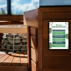 Funny Sauna Sign | Printable Sauna Wall Poster | Spa Wall Art in 3 ...