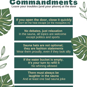 Funny Sauna Sign | Printable Sauna Wall Poster | Spa Wall Art in 3 ...