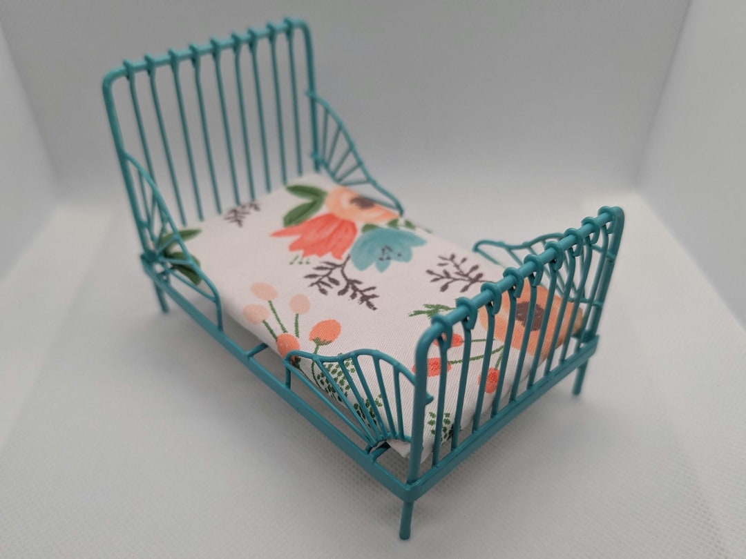 Hand Painted Metal Bed - Aqua Blue - Etsy