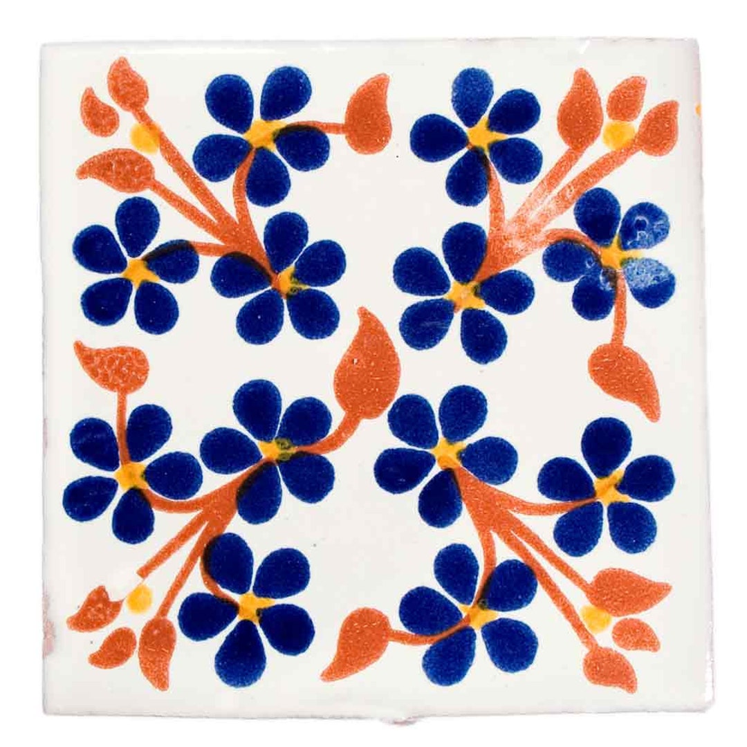 Sample violets Blue and Terracotta hand Made Glaze Terracotta Wall ...