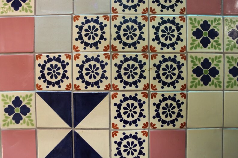 Sample Rocio Blue and Terracotta Hand Made Glaze Terracotta Wall Tiles ...