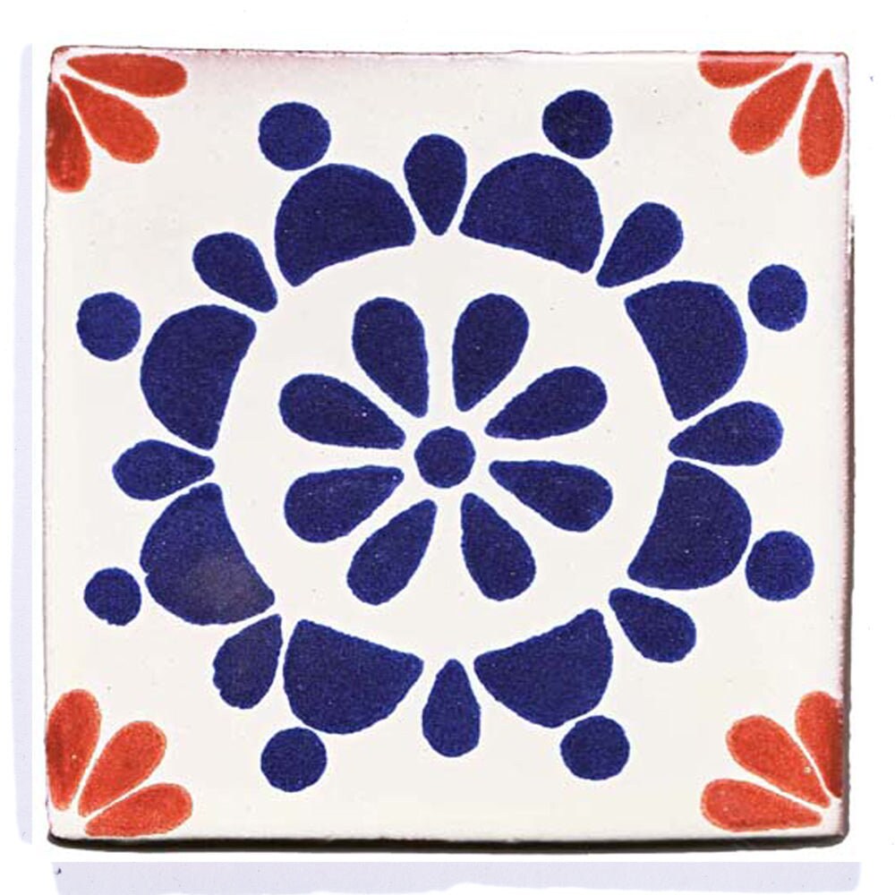 Sample Rocio Blue and Terracotta Hand Made Glaze Terracotta Wall Tiles ...