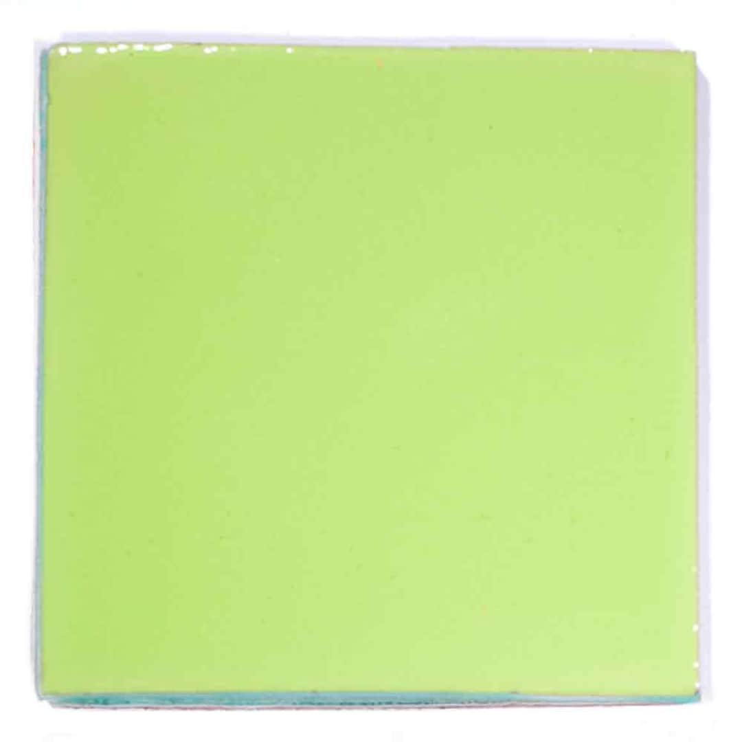 100 X Lime Green Bright Hand Made Glazed Terracotta Wall Tile 105mm X ...