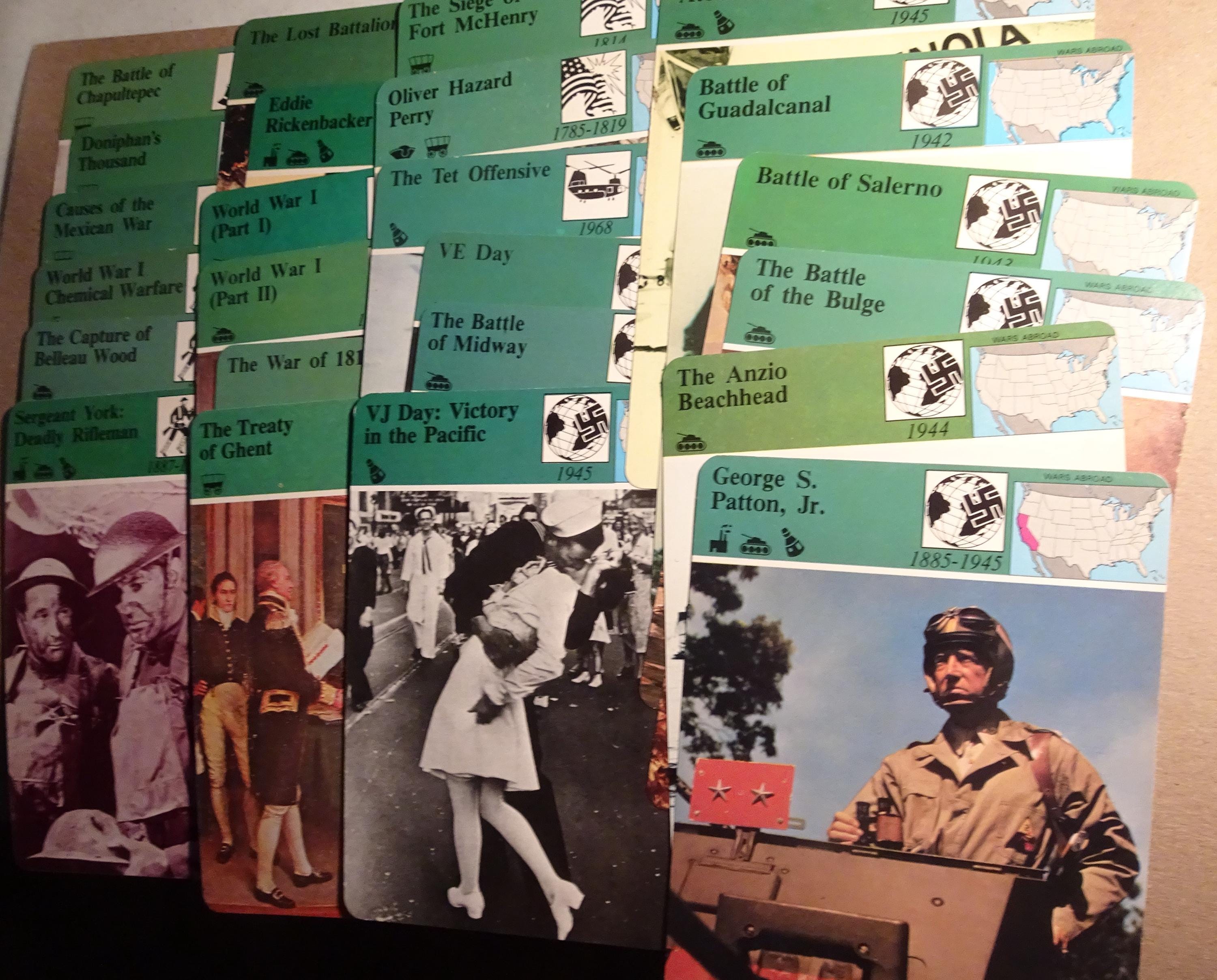 WARS ABROAD US History Story of America Oversize Trading Card Lot 24 ...