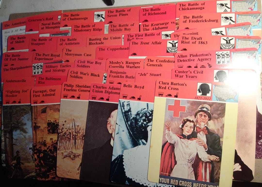 CIVIL WAR US History Story of America Oversize Trading Card Lot 40 ...