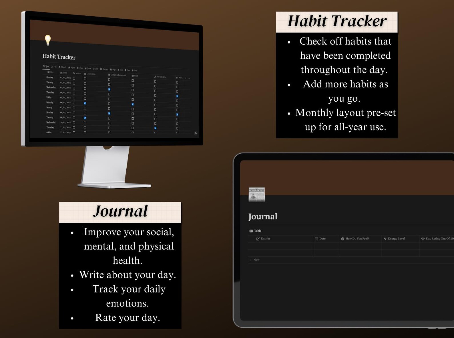 Notion Student Planner Notion Dashboard Template Notion Planner ...