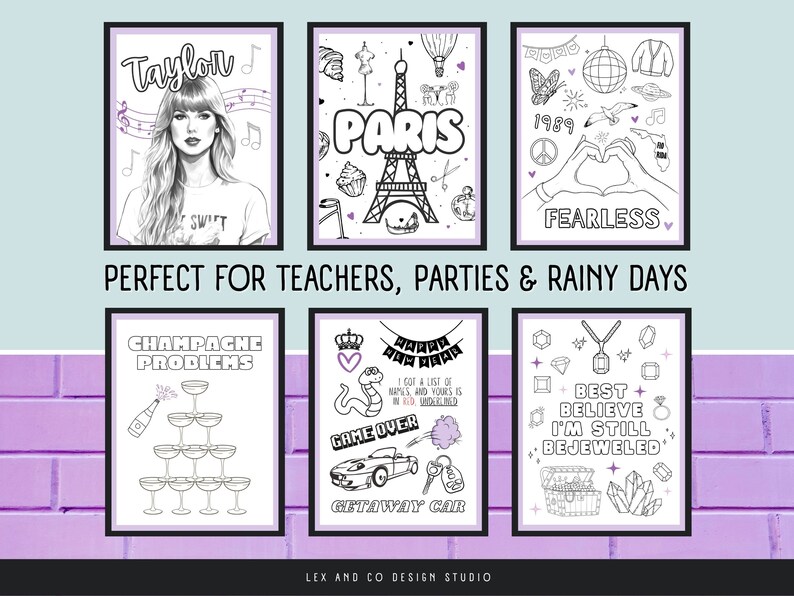 Printable Coloring Pages Taylor Swift Inspired Coloring Book for Kids ...