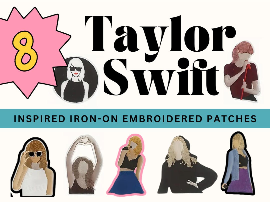 Taylor Swift Inspired Embroidered Patch, Gift for Swifties, Iron on Patch Taylor Swift Fan ...