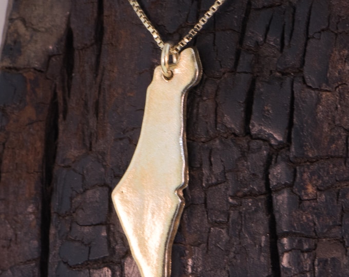 Map of Israel Necklace, Inspirational Necklace, Judaica Jewelry, Jewish ...