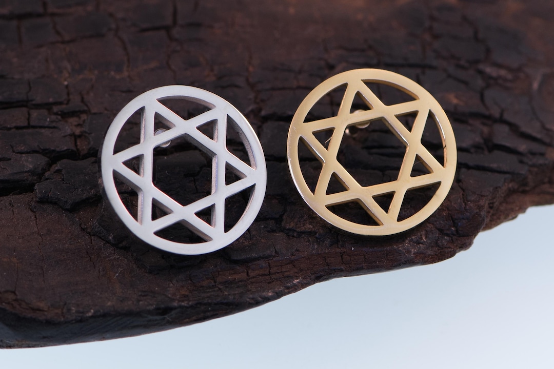 David Shield, Star of David, Magen David Lapel Pin Stainless Steel Gold ...