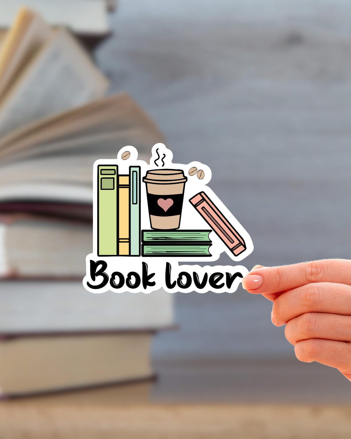 Book Lover Sticker - Vinyl Decal for Bibliophiles, Readers, and Writers ...