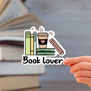 Book Lover Sticker - Vinyl Decal for Bibliophiles, Readers, and Writers ...