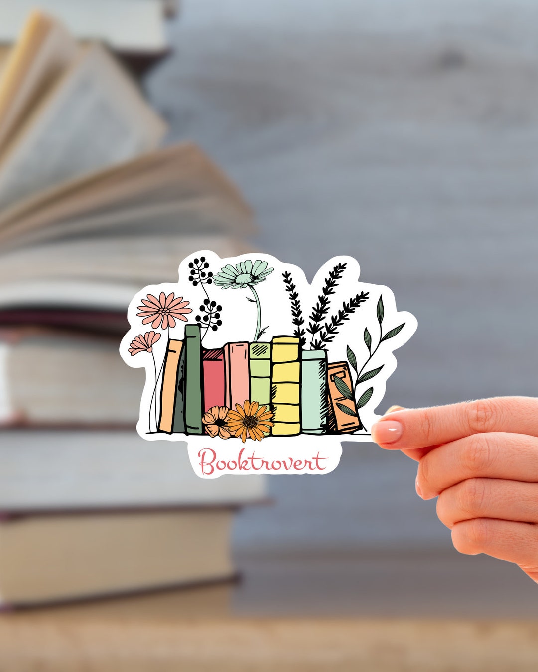 Booktrovert Sticker - Vinyl Decal for Introverted Book Lovers - Etsy