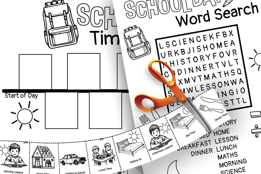 School, Education, Activity, Colouring, Word Search, Time Line, Sheets ...