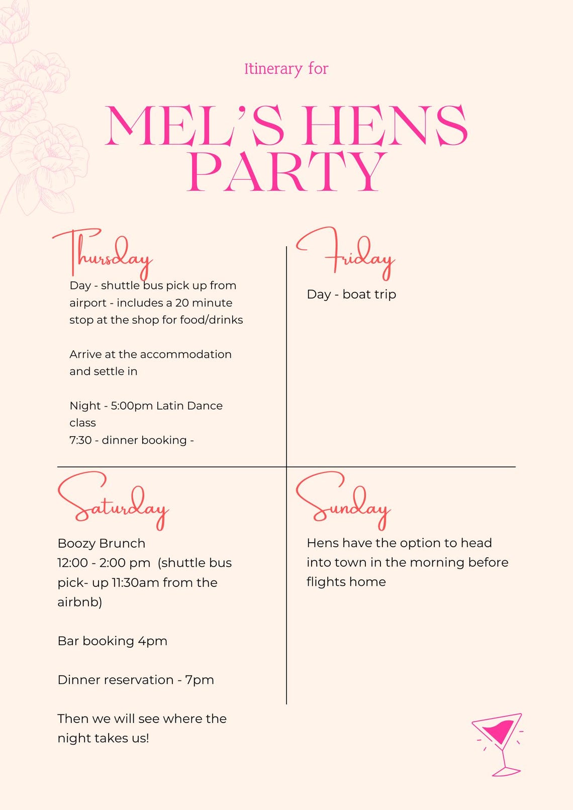 Printable Hens Weekend Invitation | Bridal Weekend Invitation | Canva ...