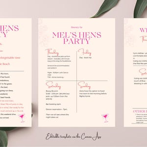 Printable Hens Weekend Invitation | Bridal Weekend Invitation | Canva ...