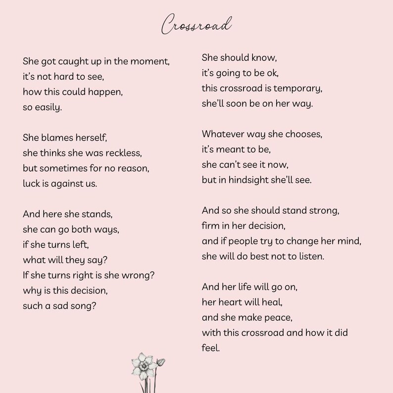 Crossroad, a PROCHOICE Poem, Poem About a Big Decision, a Poem of ...