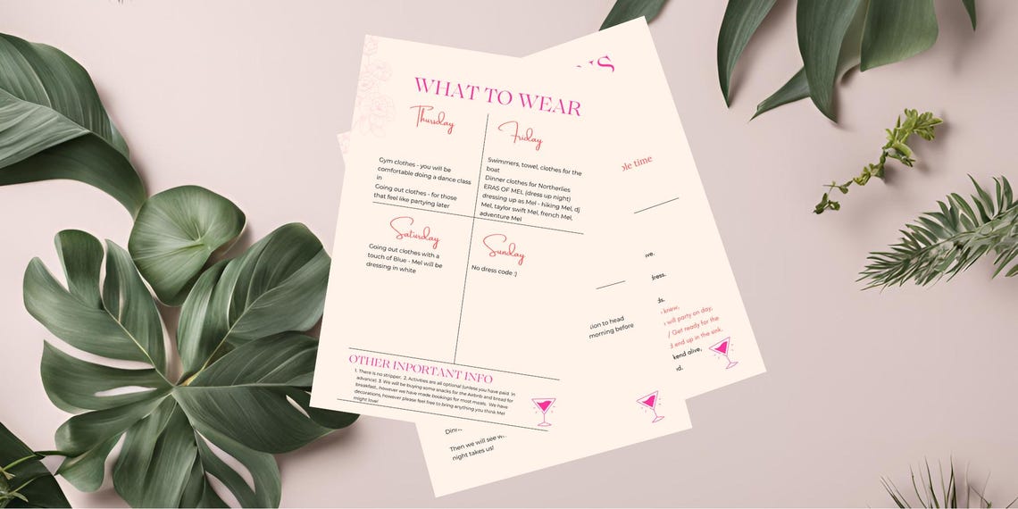 Printable Hens Weekend Invitation | Bridal Weekend Invitation | Canva ...