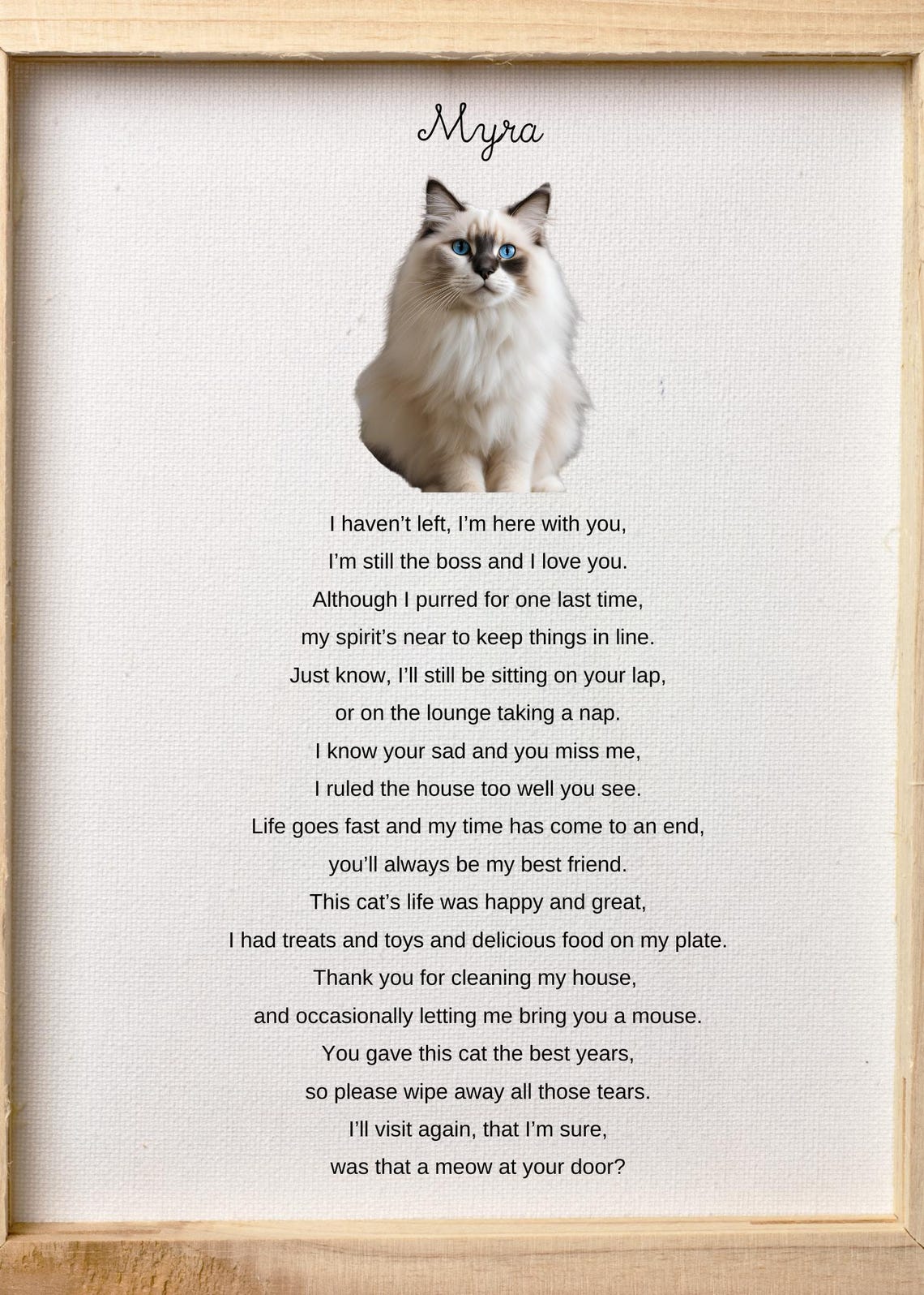 Cat Memorial Poem, Grief Poem for Cat, DIGITAL DOWNLOAD, Gift - Etsy