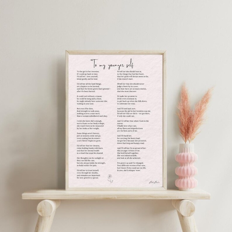 Letter to My Younger Self Poem - Digital Download for Women in Their ...