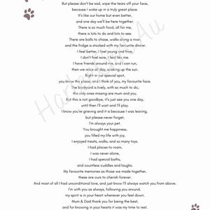 Dog Memorial Poem, Grief Poem for Dog Passing, DIGITAL Download ...