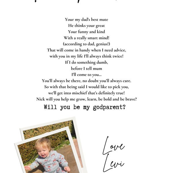 Godparents Proposal - Etsy