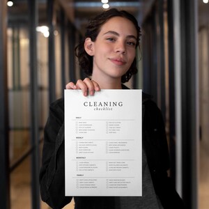 Printable Cleaning Checklist House Cleaning Schedule Deep Cleaning ...