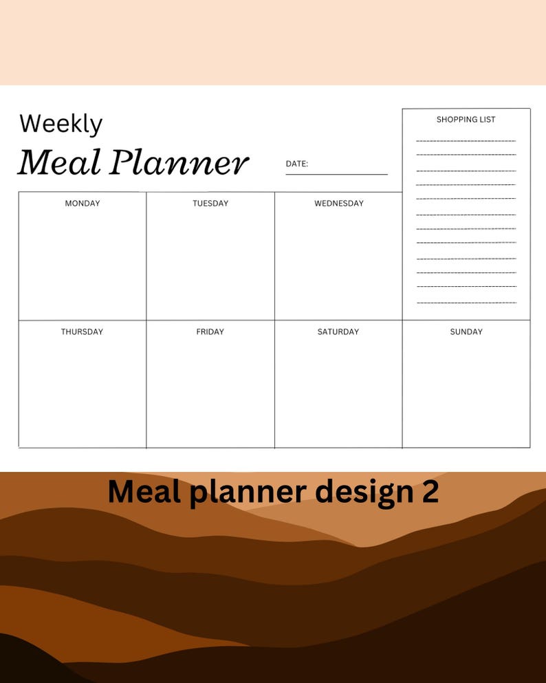 Printable Meal Planner Template Weekly Meal Prep Planner PDF Digital ...