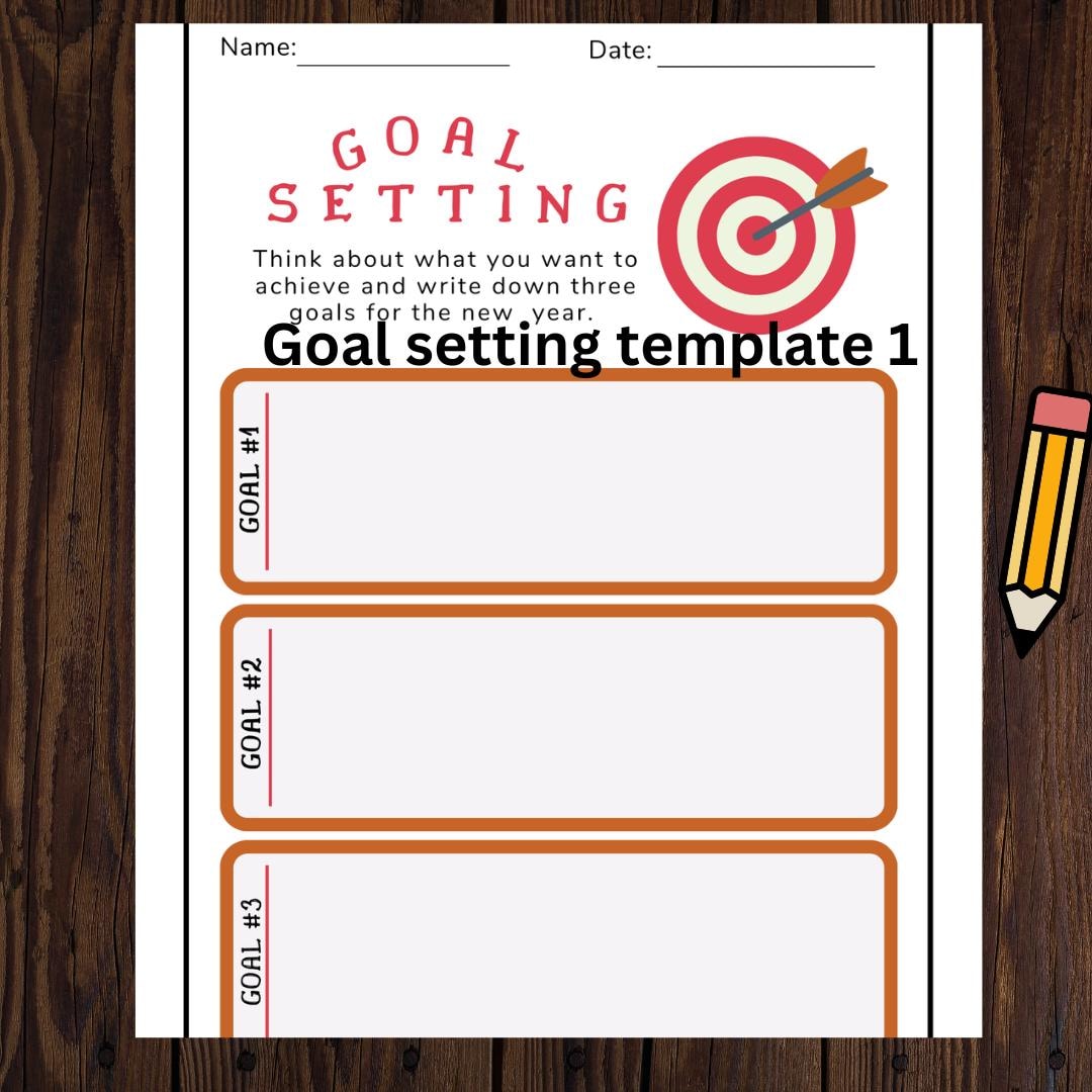 Goal Setting Template Printable Goal Planner PDF Personal Development ...