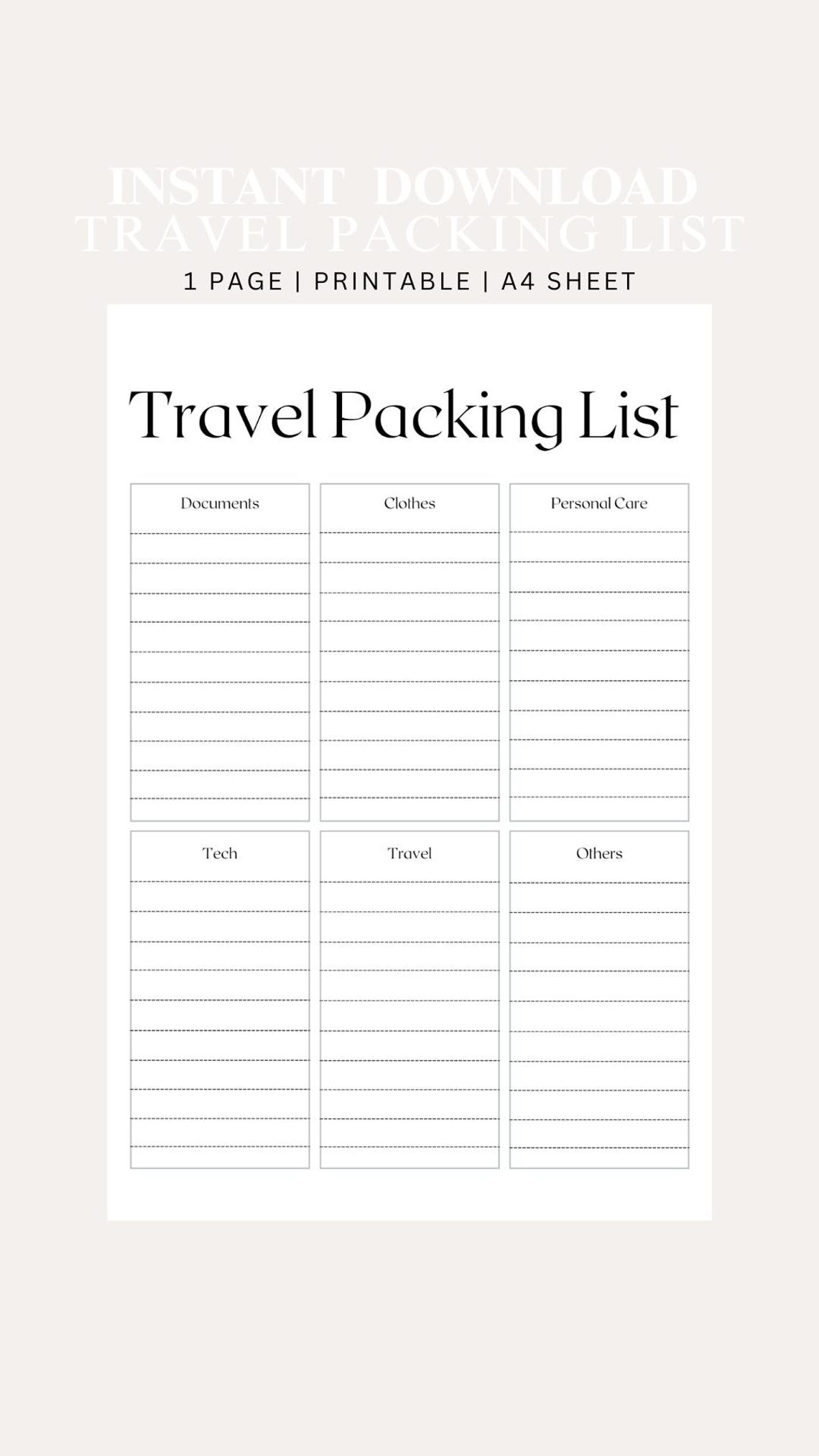 Ultimate Travel Packing List Vacation Checklist Trip Essentials Guide ...