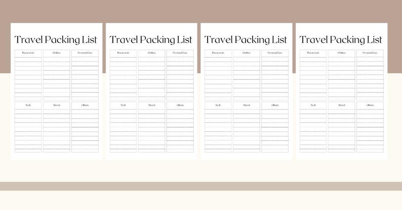 Ultimate Travel Packing List Vacation Checklist Trip Essentials Guide ...