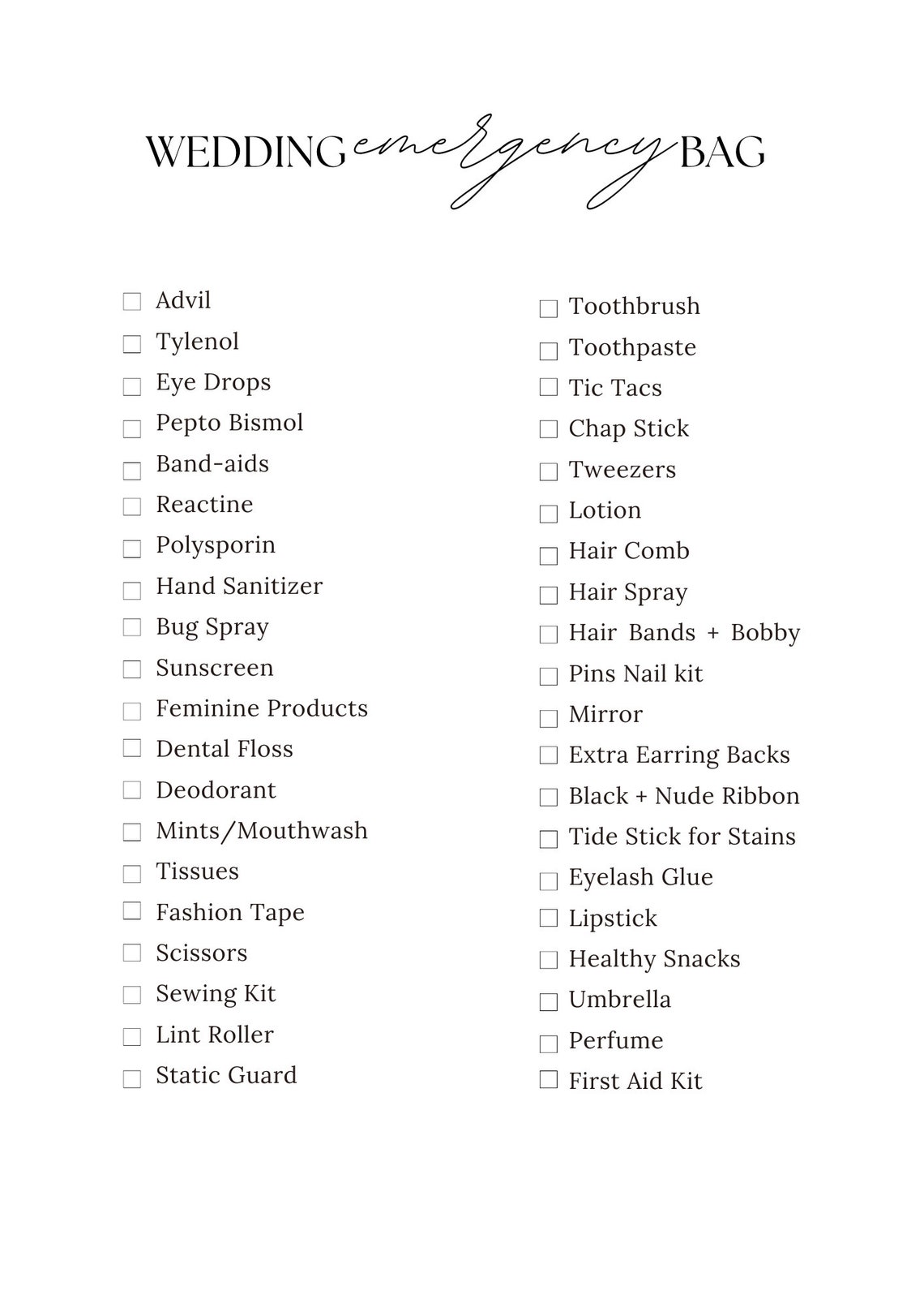Wedding Checklist,wedding Venue Checklist,wedding Planner Checklist ...