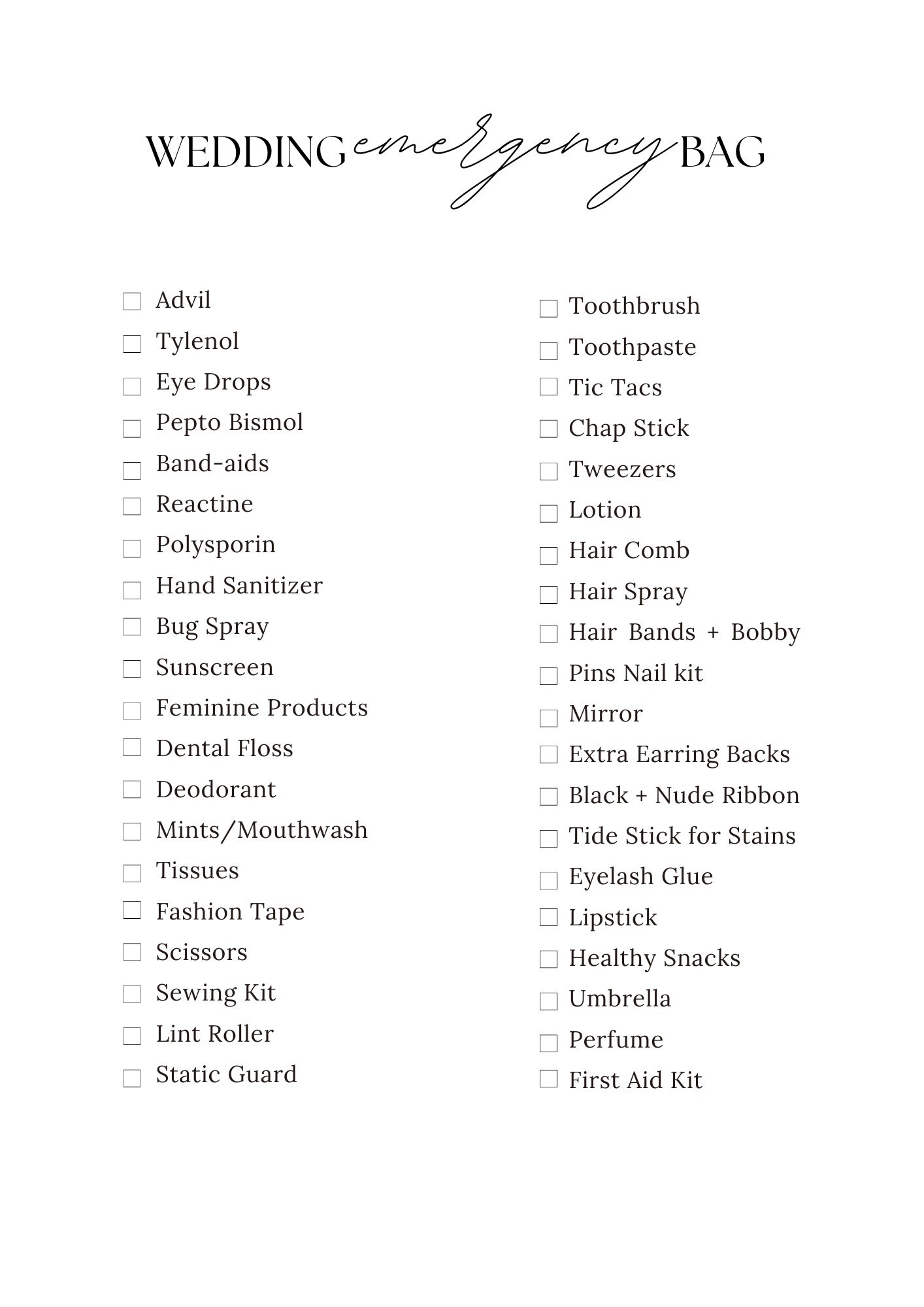 Wedding Checklist,wedding Venue Checklist,wedding Planner Checklist ...