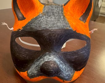 Airbrushed Cross Fox Therian Mask - Etsy