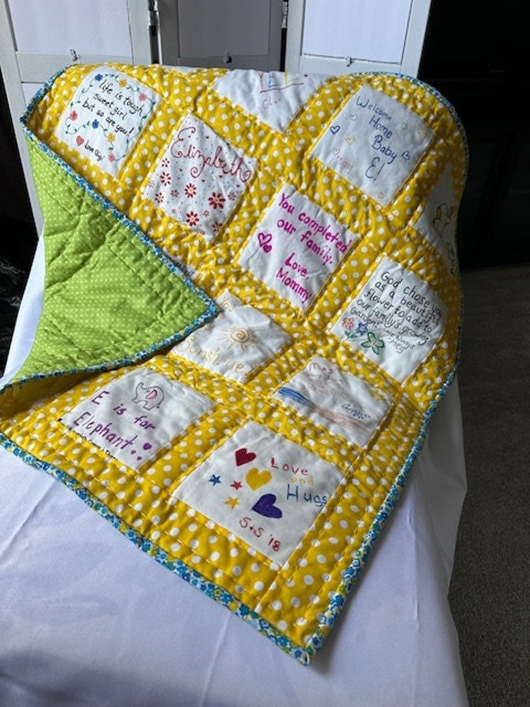 CUSTOM: Keepsake Quilt With Your Drawings - Etsy