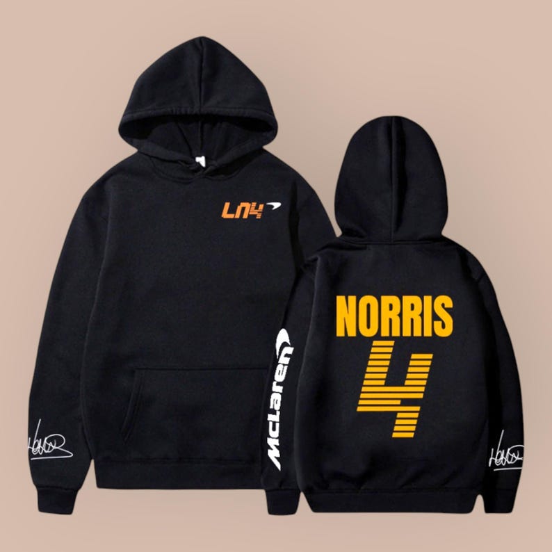 Lando Norris Mclaren F1 Hoodie | Formula 1 Racing Fan Sweatshirt | LN4 ...