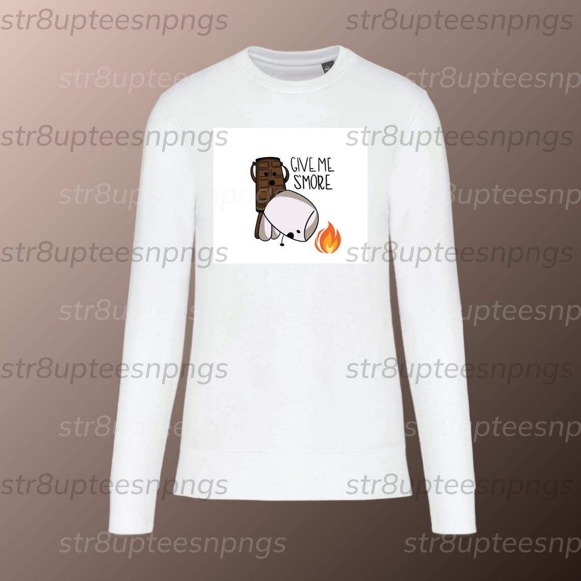 Funny S'mores Characters Illustration Give Me S'more Chocolate Bar and ...
