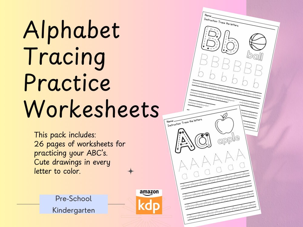 Printable Alphabet Learning Worksheets - Etsy