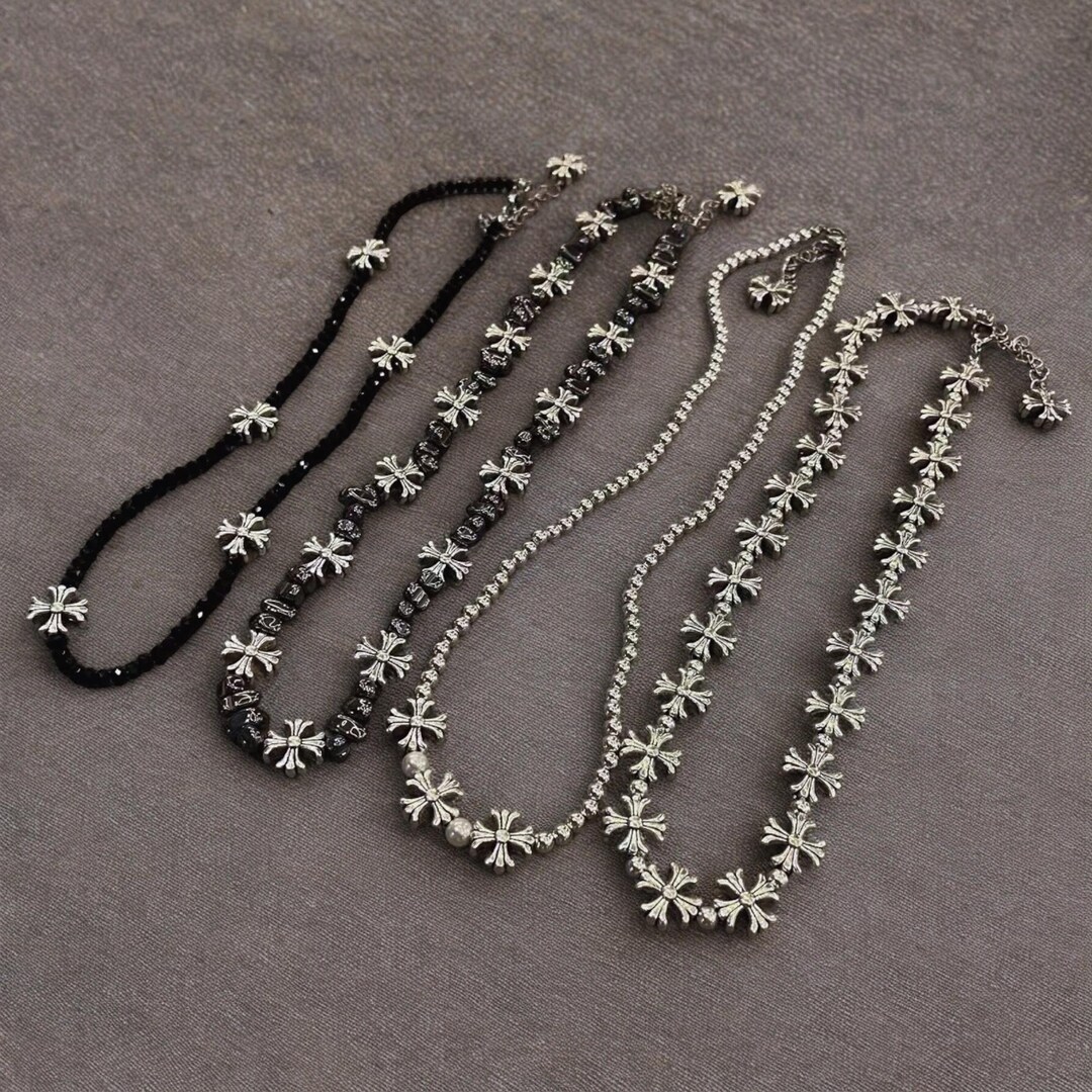 CH Pendant Necklace Gothic Cross Chain, Chrome Hearts Necklace, Y2K ...