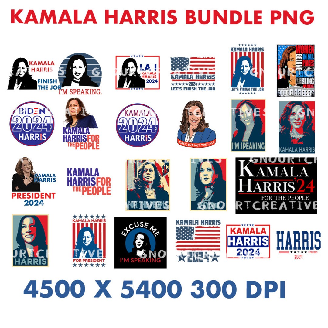 Kamala Harris Png Bundle, Kamala Harris Campaign Png Bundle, 2024 ...