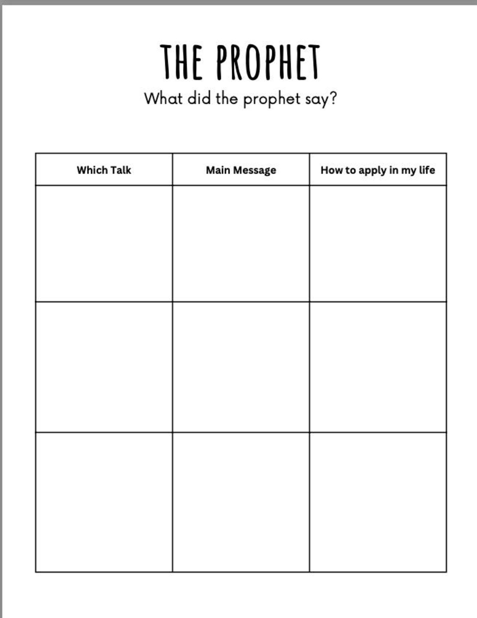 LDS General Conference Activity Packet for Kids and FHE Activity ...