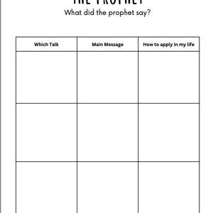 LDS General Conference Activity Packet for Kids and FHE Activity ...