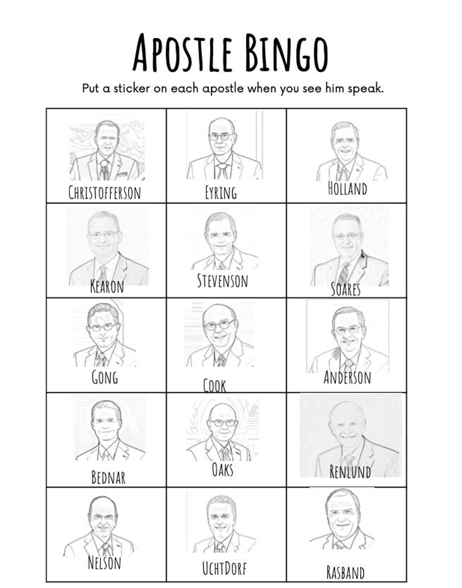 LDS General Conference Activity Packet for Kids and FHE Activity ...