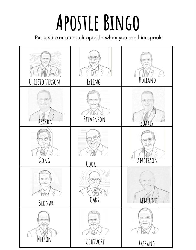 LDS General Conference Activity Packet for Kids and FHE Activity ...