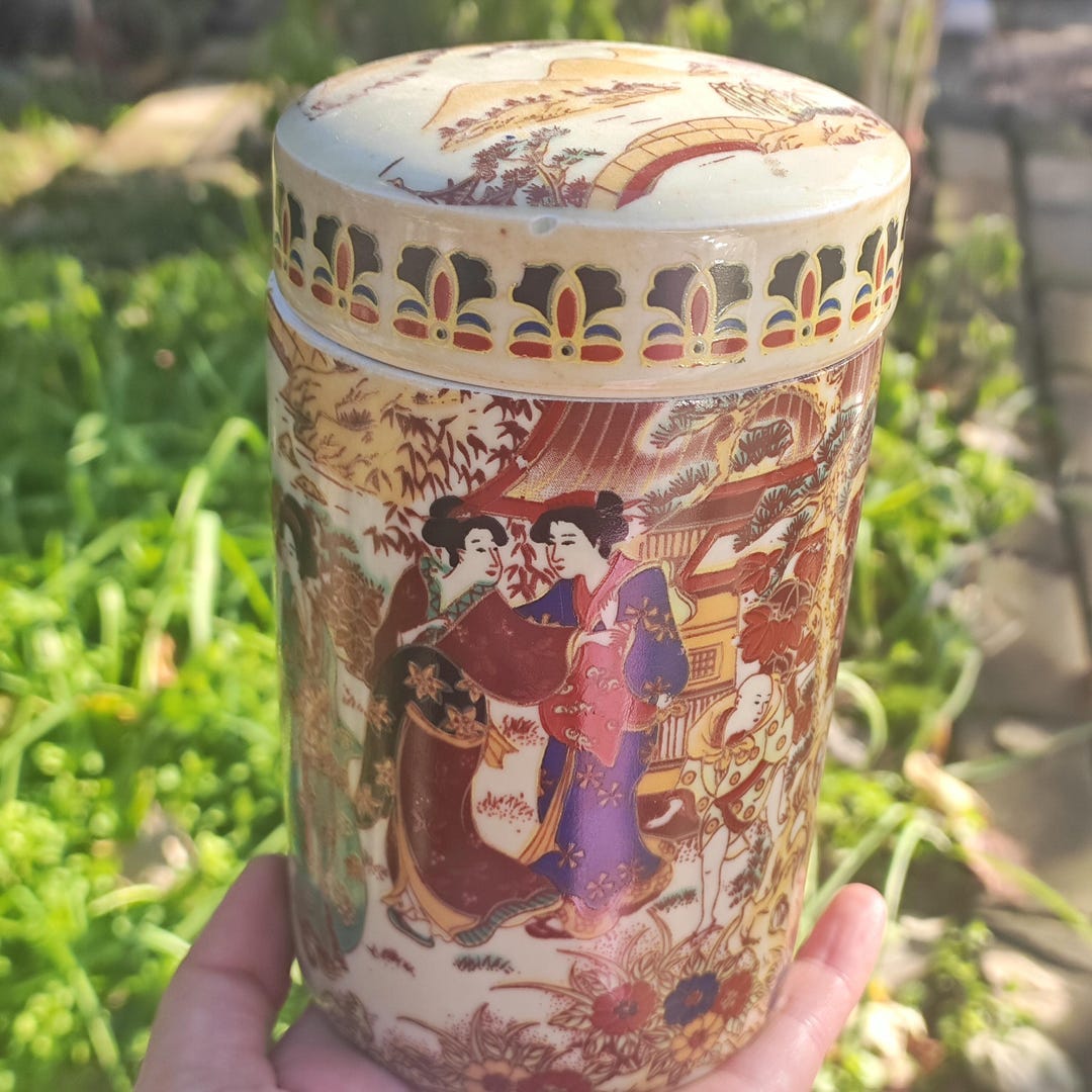 Japan Mud Exquisite Clay Tea Cans and Sugar Cans Statue Antique Looking ...