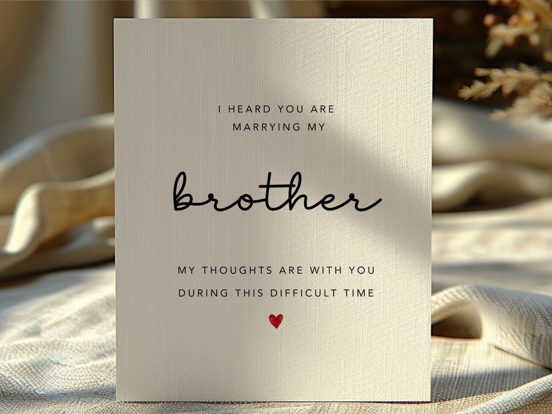 You're Marrying My Brother Engagement Card, Fun Engagement Card ...