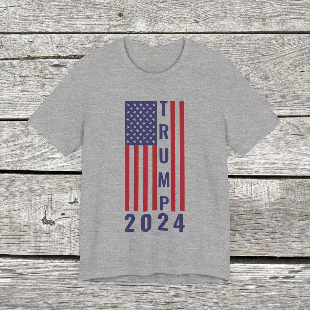 Trump 2024 T-shirt. American Flag Trump Shirt, Trump Supporter Apparel ...