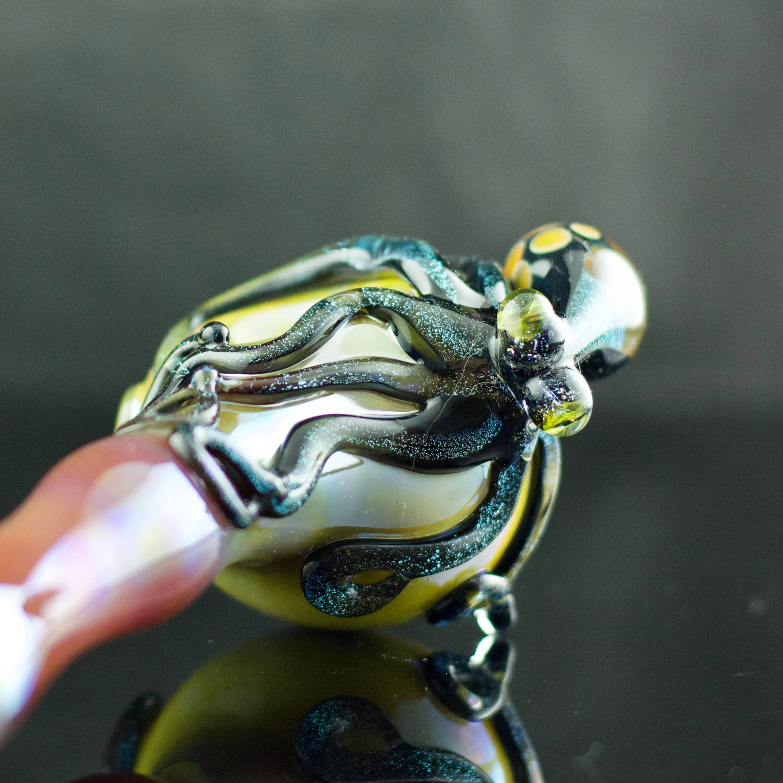 Octopus Large Glass Spoon Pipe in Your Choice of Color